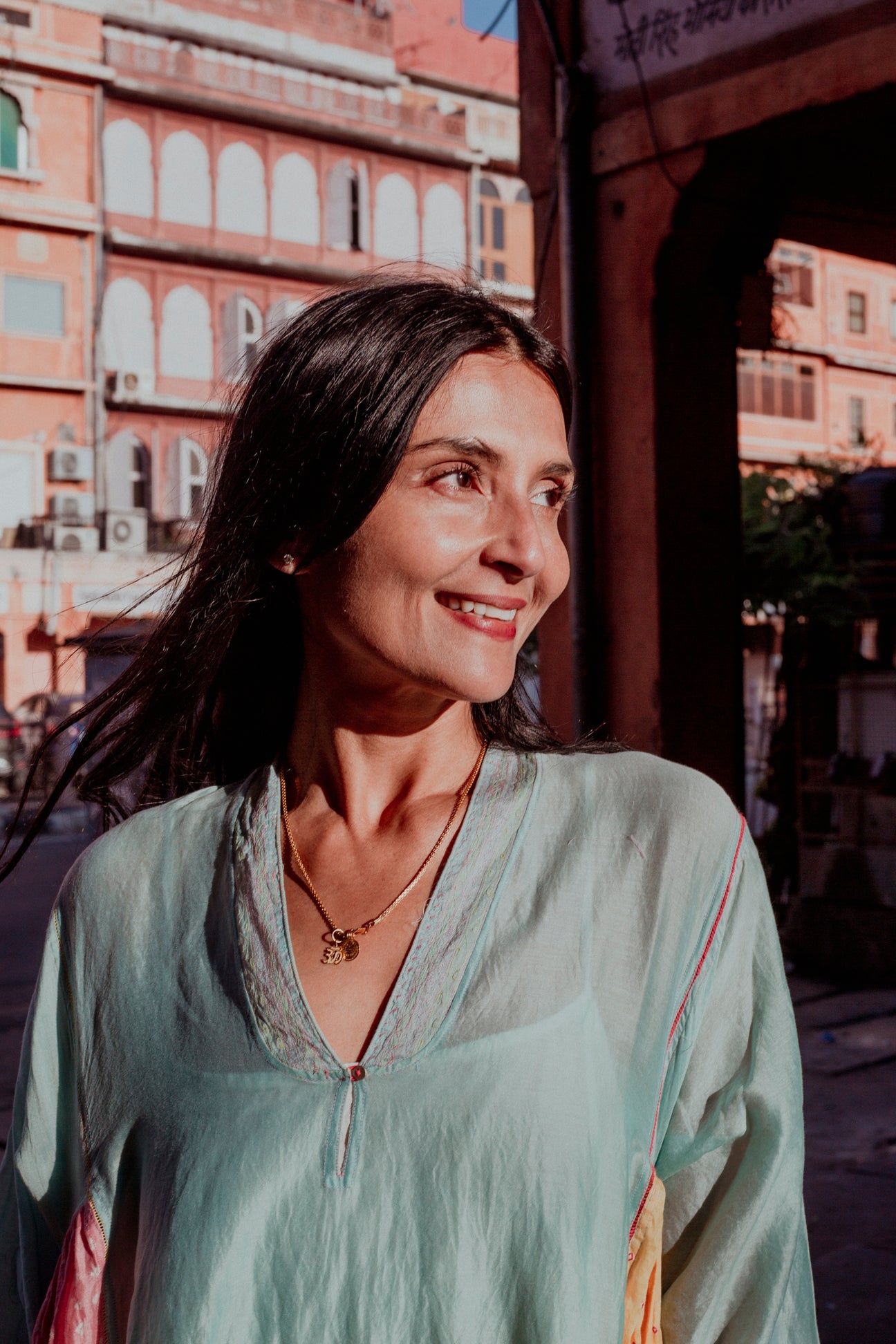 RAINBOW CAFTAN, MULTICOLOR SILK – LAKSHMI Store